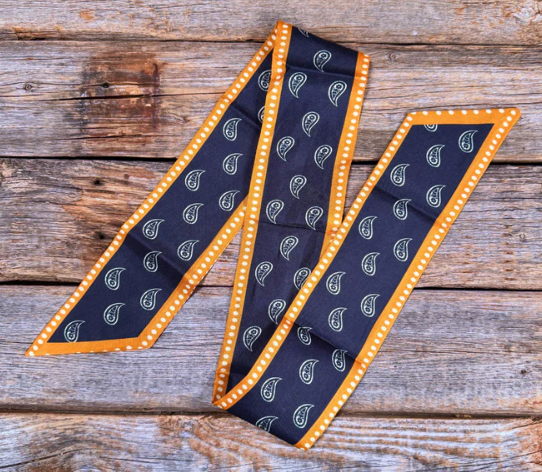 TW107 Cowgirl Necktie Navy & Rust – RAYVIEW